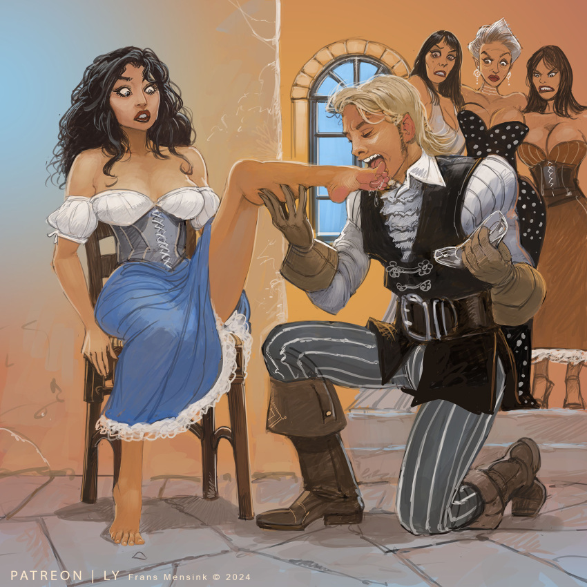 Rule 34 1boy 3girls Being Watched Black Hair Blonde Hair Cinderella 4588