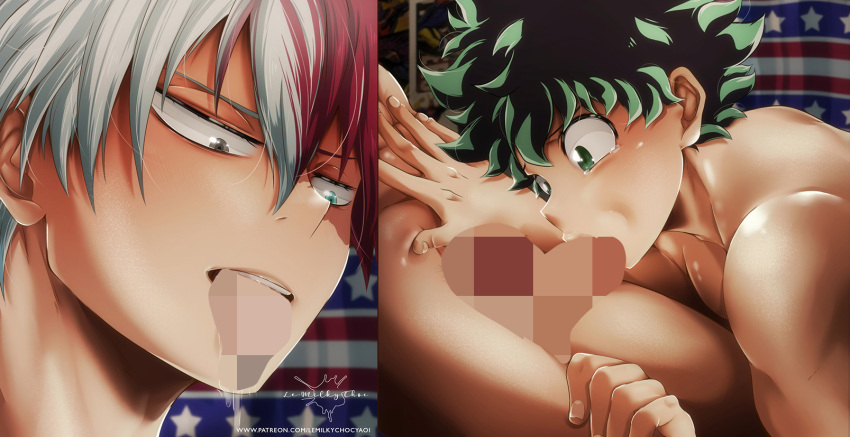 Rule 34 2boys Ass Censored Gay Izuku Midoriya Lemilkychoc Male Male 8988