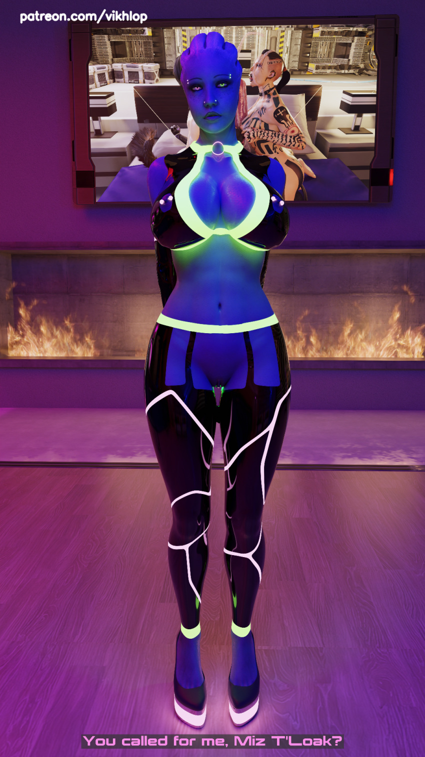 Rule 34 3d Alien Alien Humanoid Aria Tloak Asari Futanari Blender 7425