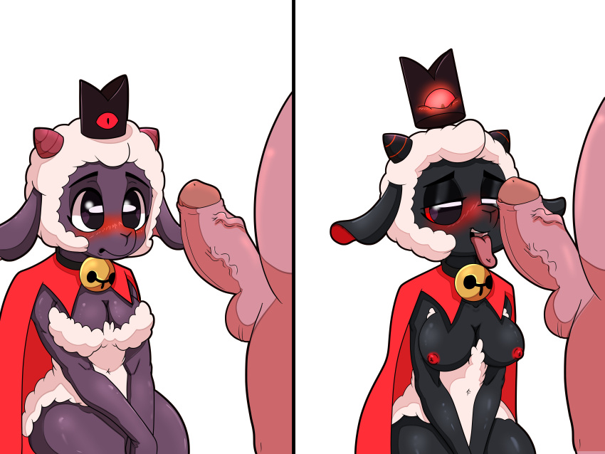 Rule 34 Chedx Cock Cult Of The Lamb Excited Fanart Hat Lamb Lamb 7698