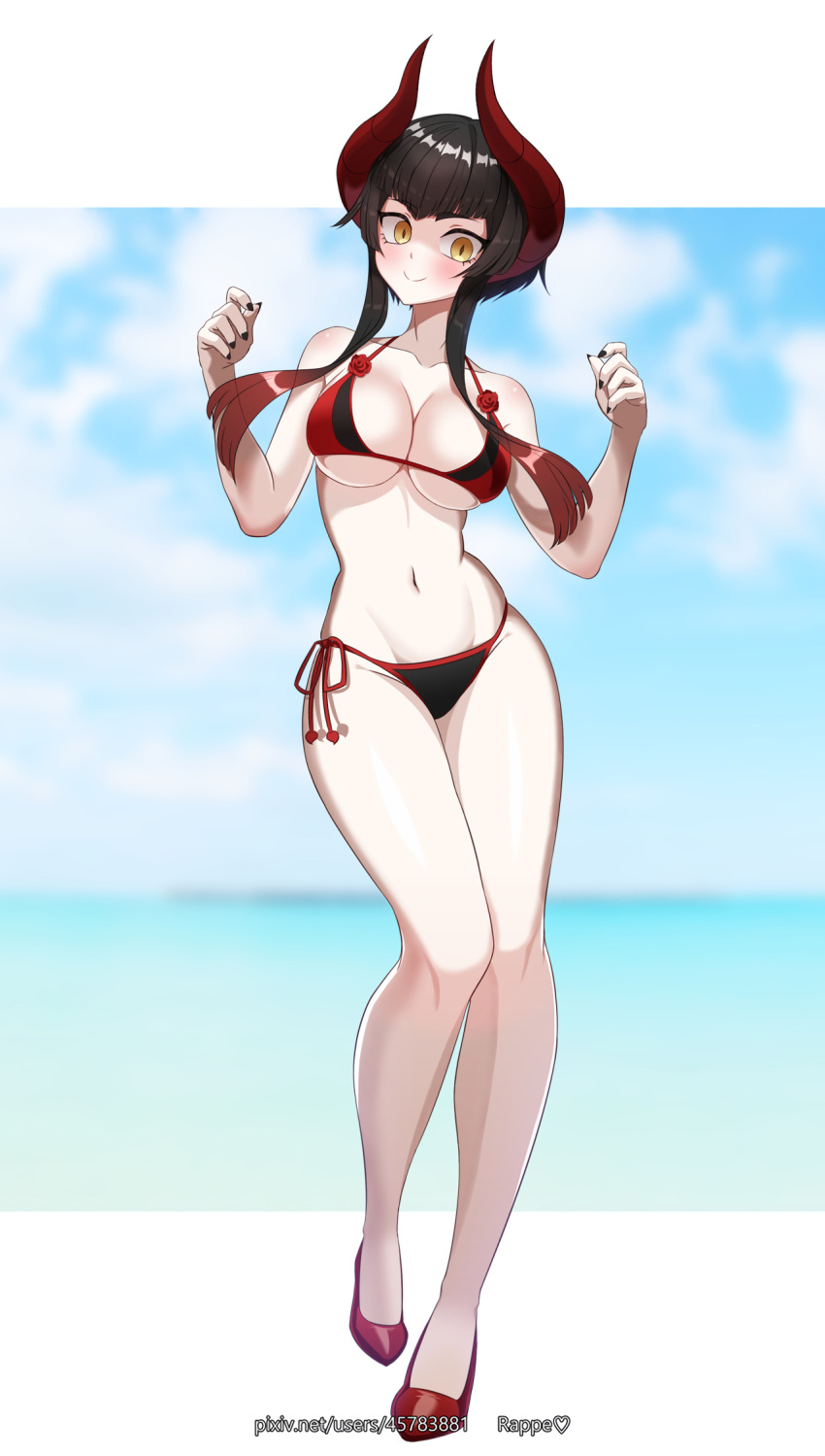 Rule 34 Alluring Big Breasts Bikini Black Hair Eliza Tekken Female