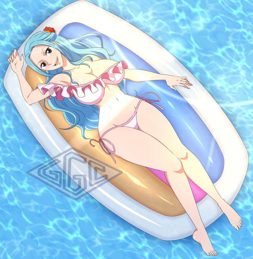 Rule 34 1girls Big Breasts Bikini Blue Hair Blue Hair Female Breasts Busty Cleavage Curvy