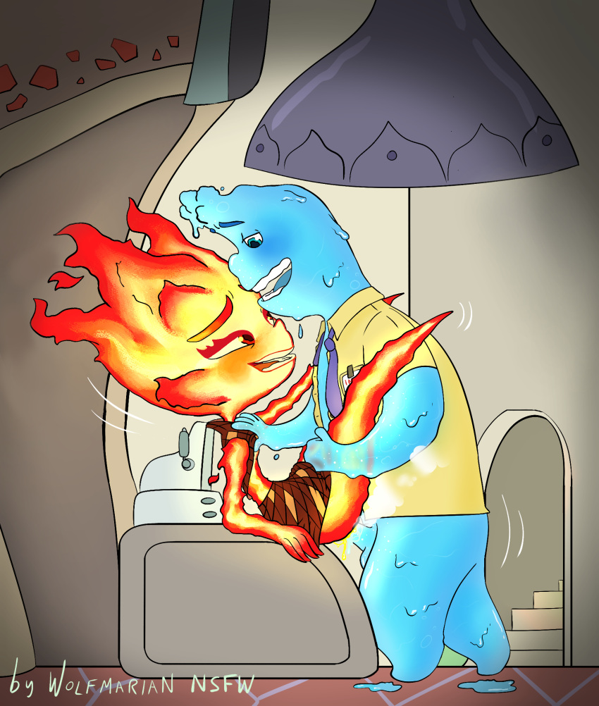 Rule 34 1boy 1girls Anthro Backsack Blush Bodily Fluids Canon Couple 0435