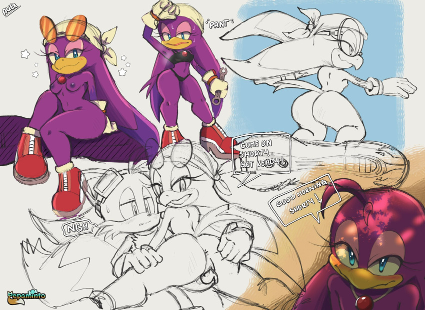 Rule 34 Bottomless Casual Exposed Torso Female Footwear Fox Handwear