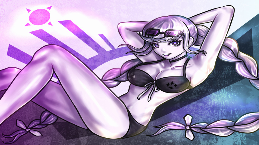 Rule 34 Bikini Bikini Bottom Bikini Top Breasts Cleavage Eyewear On Head Large Breasts Master