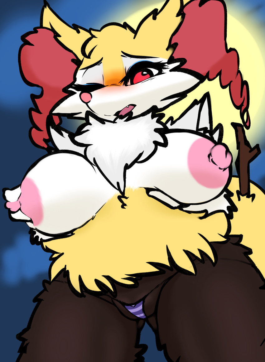 Rule 34 Absurd Res Anthro Big Breasts Black Body Blush Braixen Breasts Clothing Female
