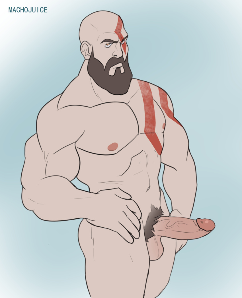 Rule 34 1boy Balls Bara Beard Body Markings Boner Erect Penis 0758