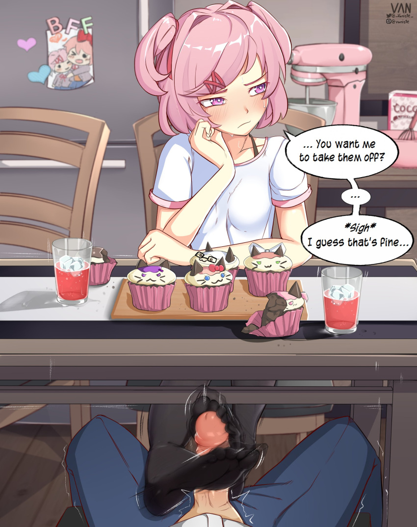 Rule 34 1boy 1girls Anon Black Legwear Black Thighhighs Blue Pants 3382