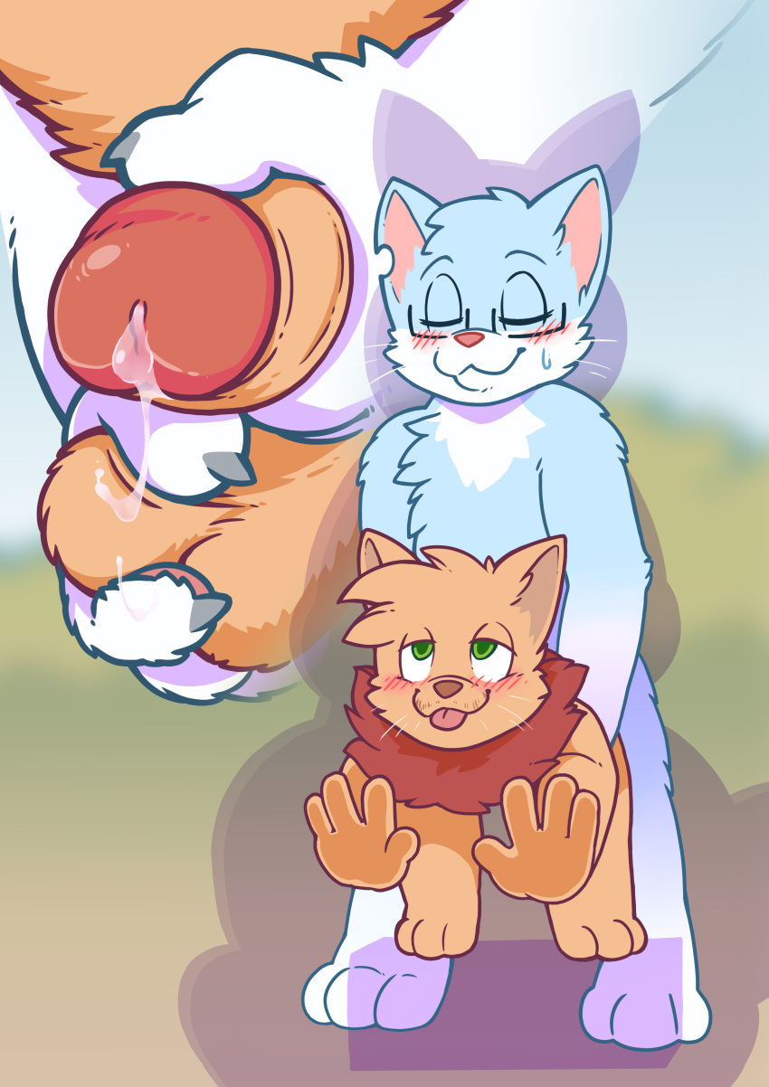 Rule 34 Absurd Res Anthro Anthro On Anthro Biped Bodily Fluids Catnip Khatnid Dripping Duo