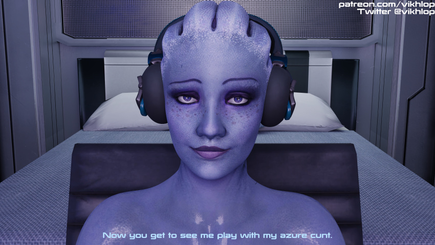 Rule 34 1girls 3d Asari Big Breasts Blender Comic Panel English Text 2361