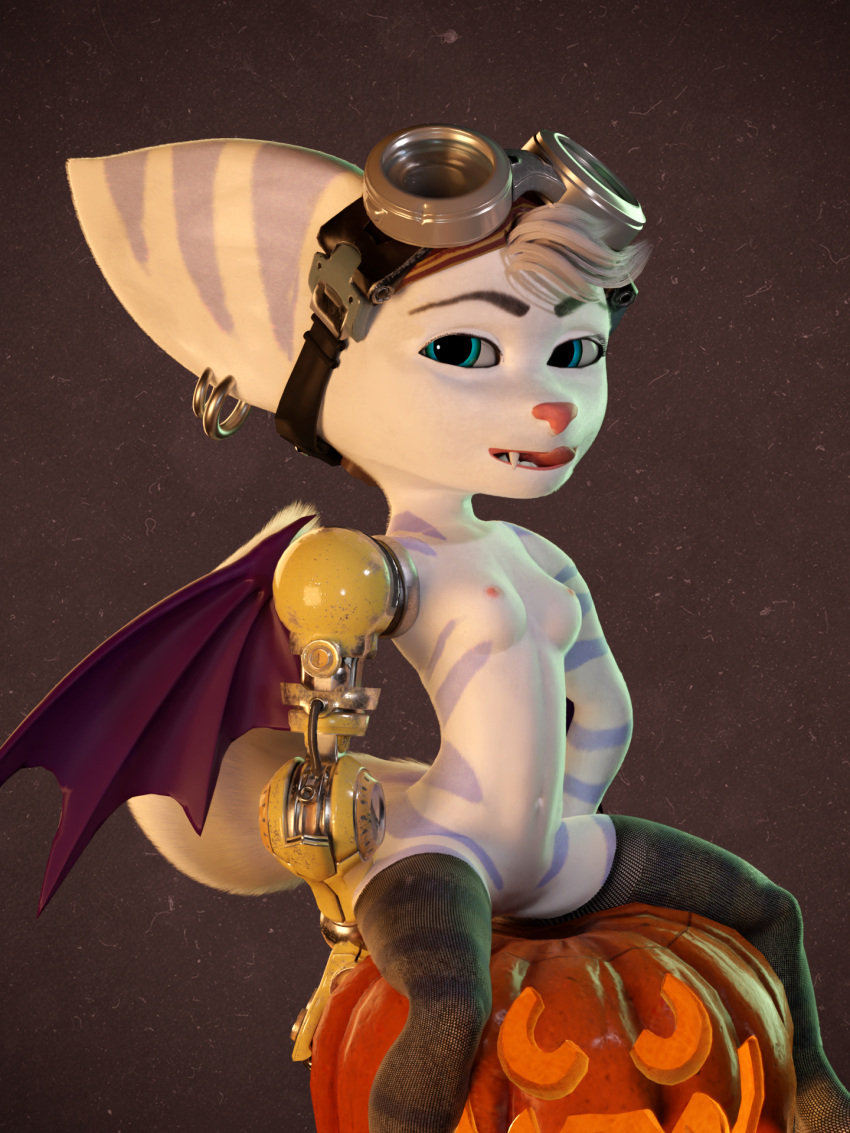 Rule 34 3d 3d Artwork Bat Wings Blender Blue Eyes Breasts Earrings