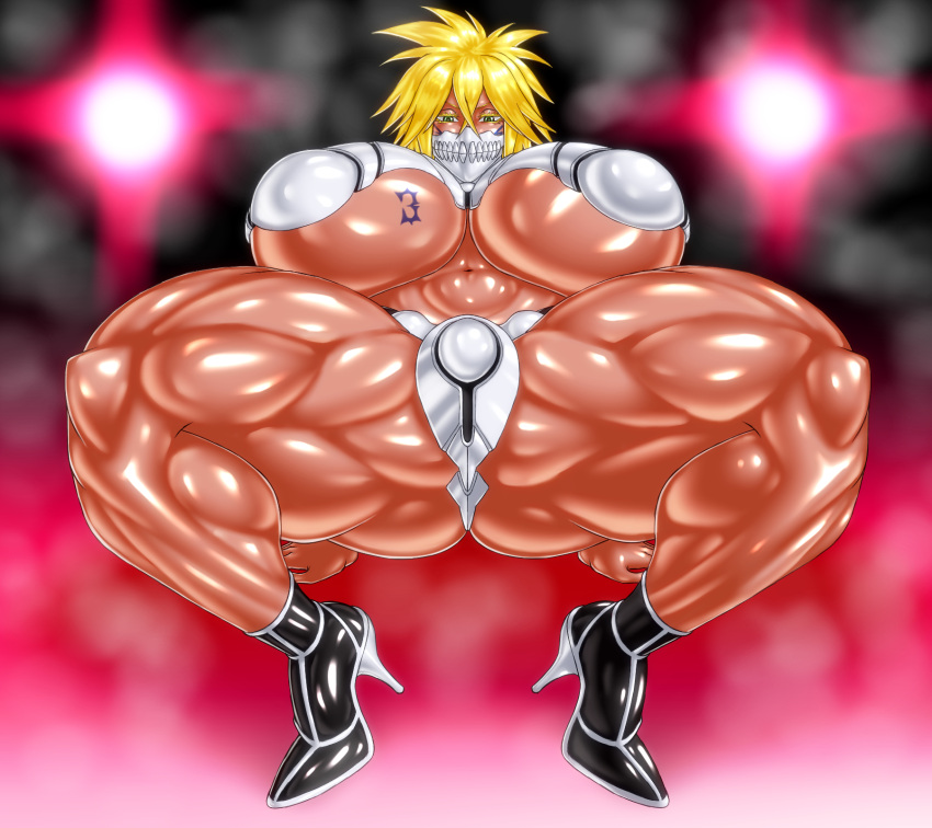 Rule 34 Bleach Blonde Hair Breasts Gigantic Breasts Green Eyes 3074