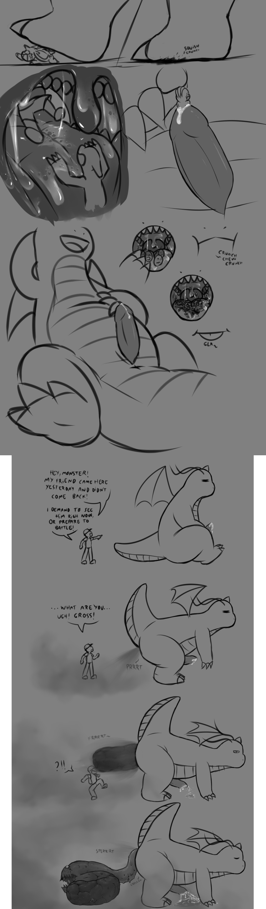 Rule 34 Cock Cock Vore Comic Dialogue Giant Implied Death Macro Maw