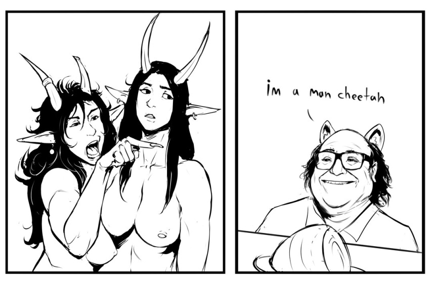Rule 34 1male 2girls Big Breasts Breasts Breasts Out Danny Devito Female Funny Izra Meme
