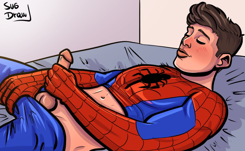 Rule 34 Boner Erect Penis Erection Hard On In Bed Jerking Jerking Off 1366