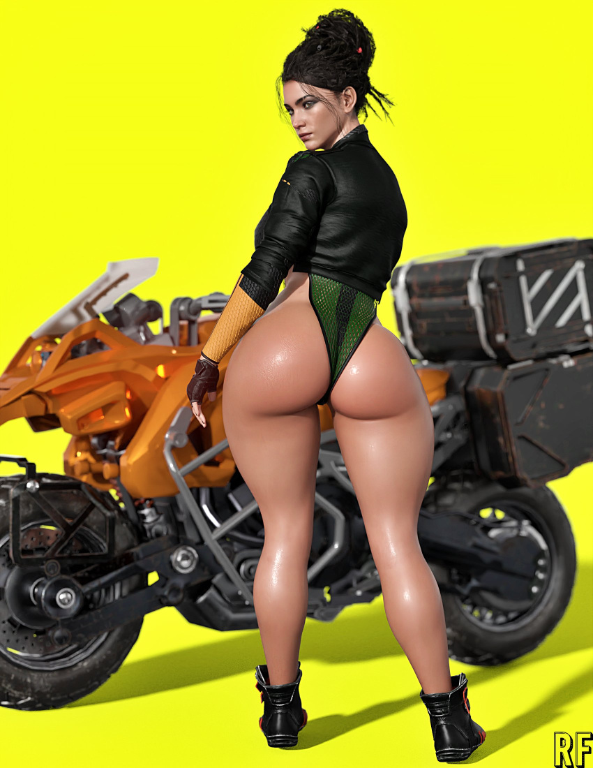Rule 34 3d Big Ass Big Breasts Black Hair Cd Projekt Red Choker Cyberpunk 2077 Dark Skinned