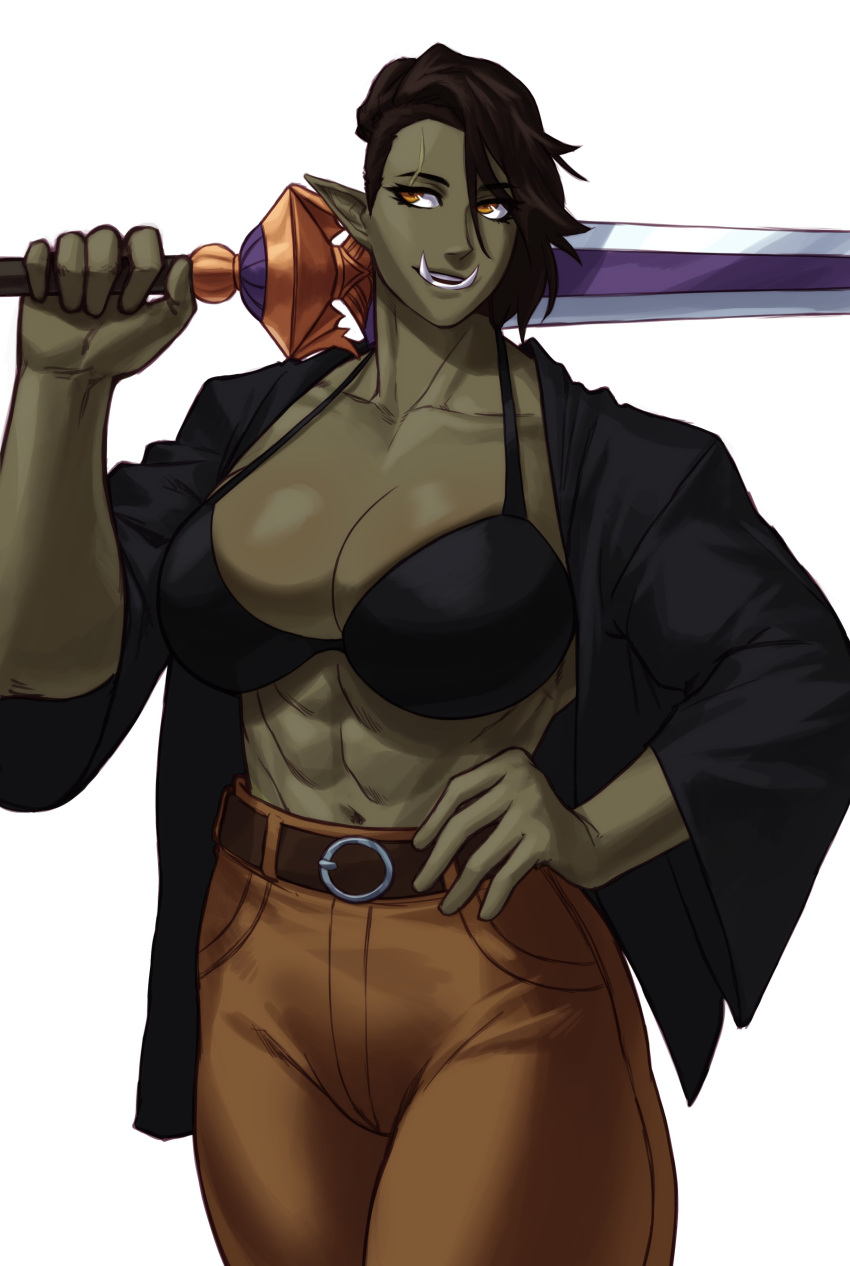 Rule 34 1girls Abs Absurd Res Belt Big Breasts Brown Hair Commission 7901