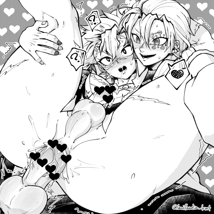 Rule 34 Anal Blush Blushed Blushing Male Censored Cum Cum Inside Demon Slayer Ejaculation Gay