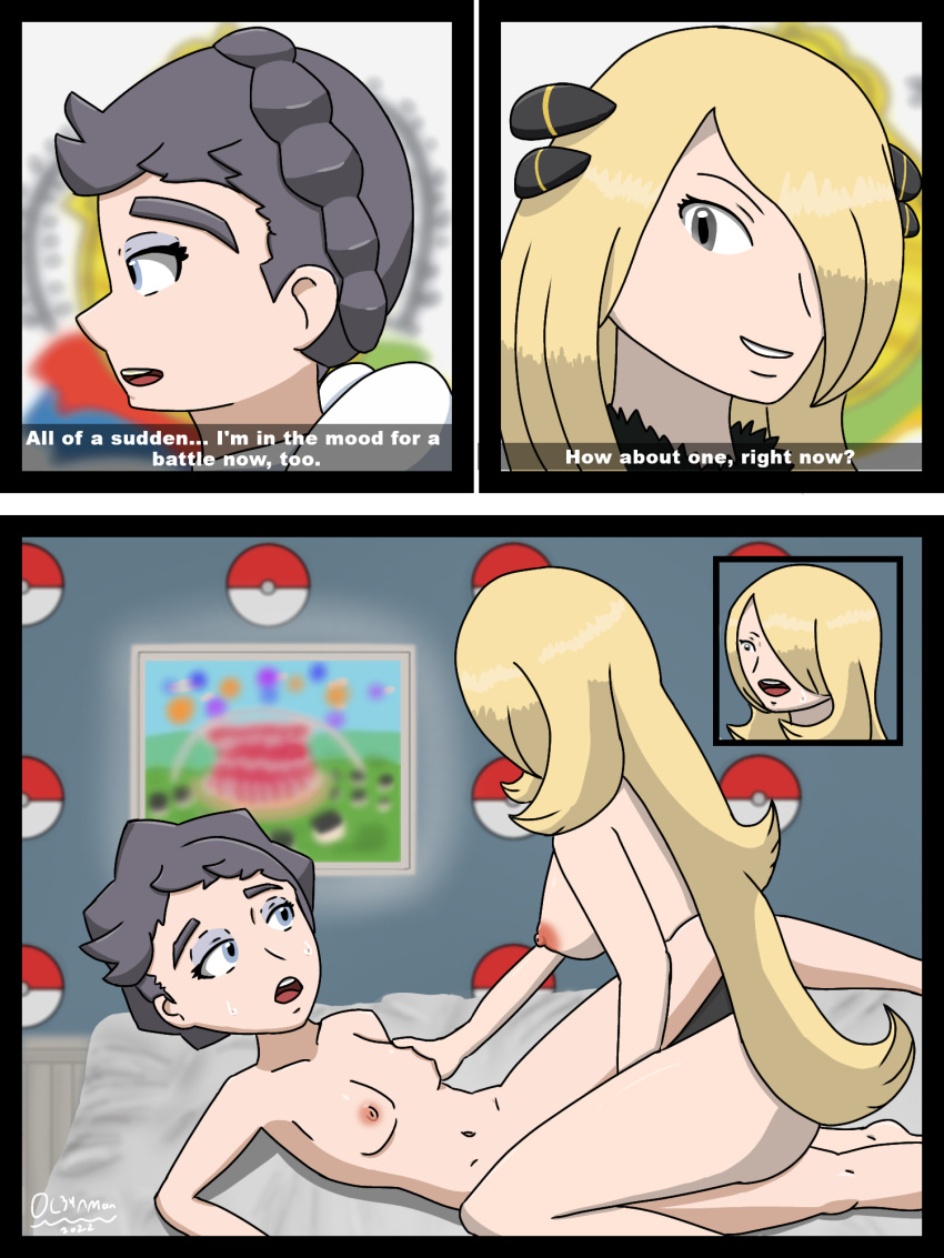 Rule 34 2girls Breasts Cynthia Pokemon Diantha Pokemon English Text Female Female Only