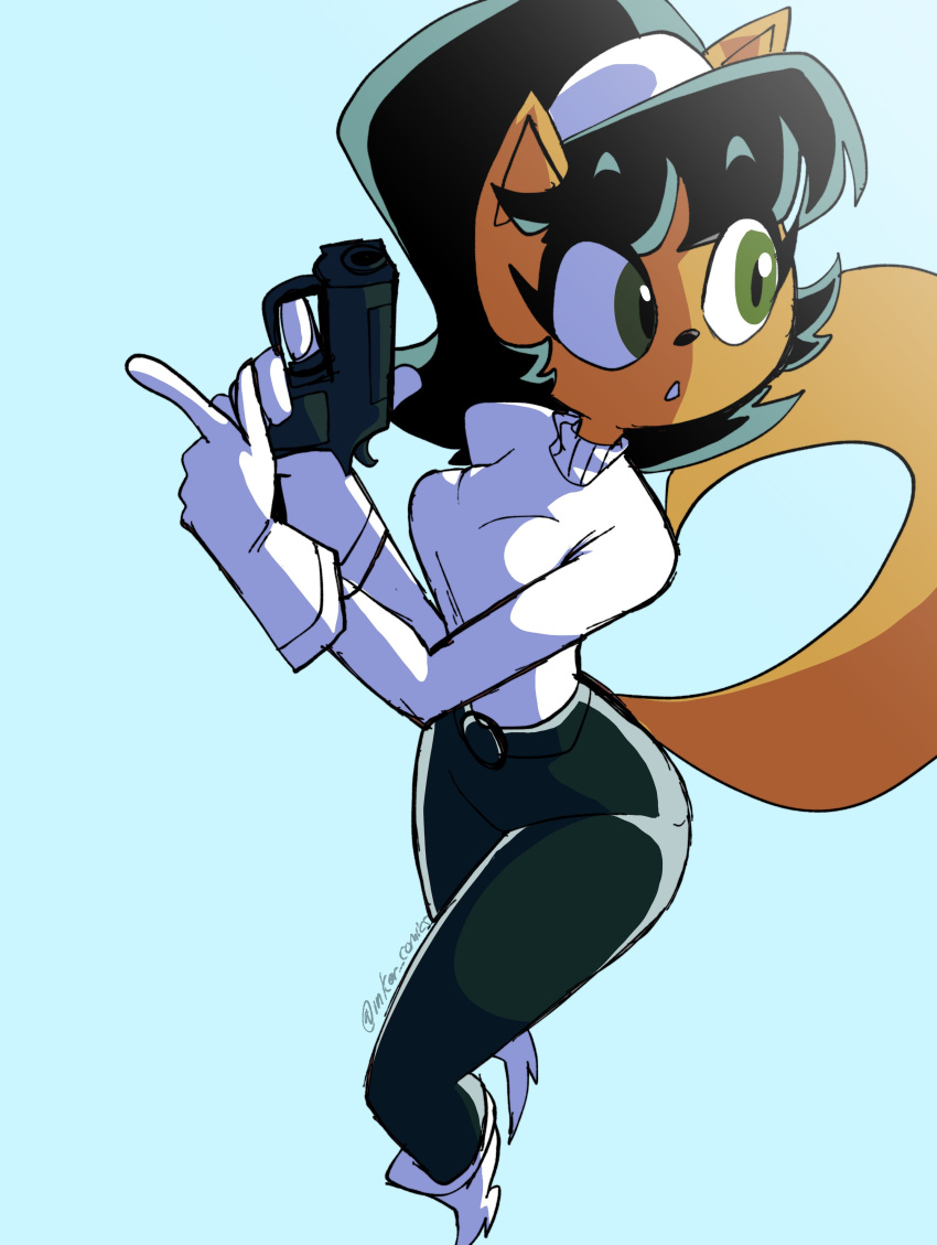 Rule 34 Anthro Coolerinker Full Body Gun Holding Weapon Inker Comics Inkershike Kitty Katswell