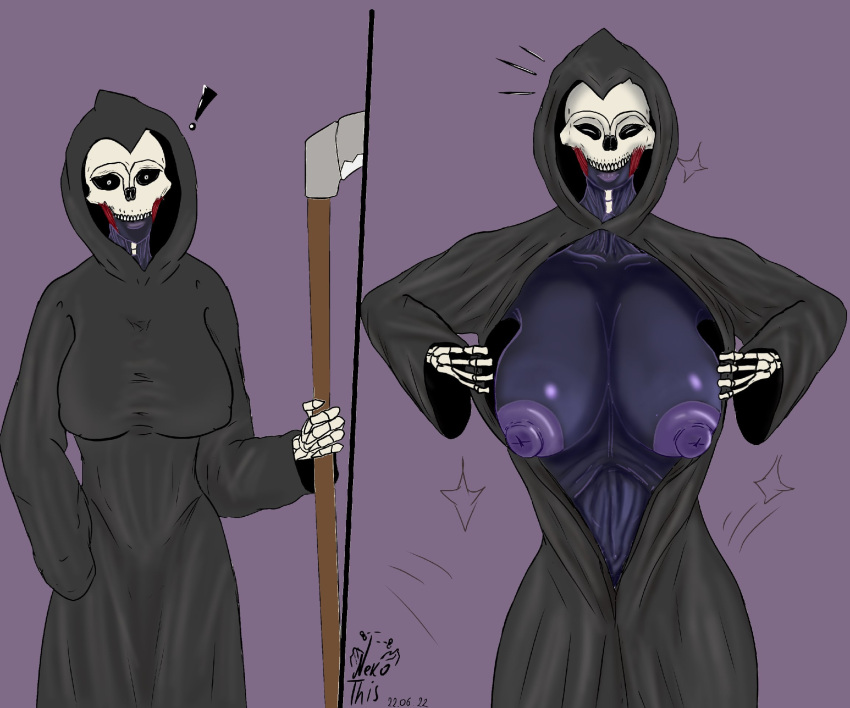 Rule 34 Big Breasts Hood Puffy Nipples Skeleton Skull 7014552