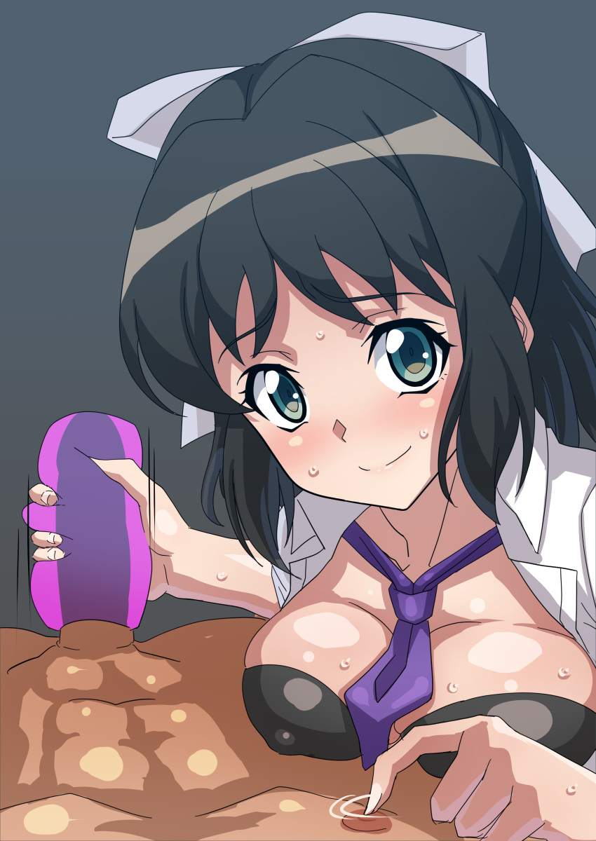 Rule 34 1boy 1girls Absurdres Artificial Vagina Black Hair Blue Eyes 8830