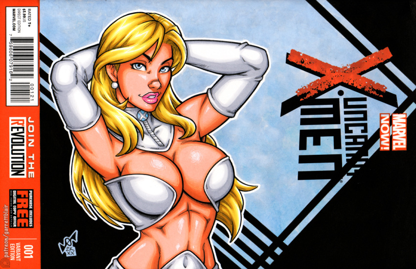 Rule 34 Arms Behind Head Blonde Hair Blue Eyes Comic Cover Emma Frost 4398