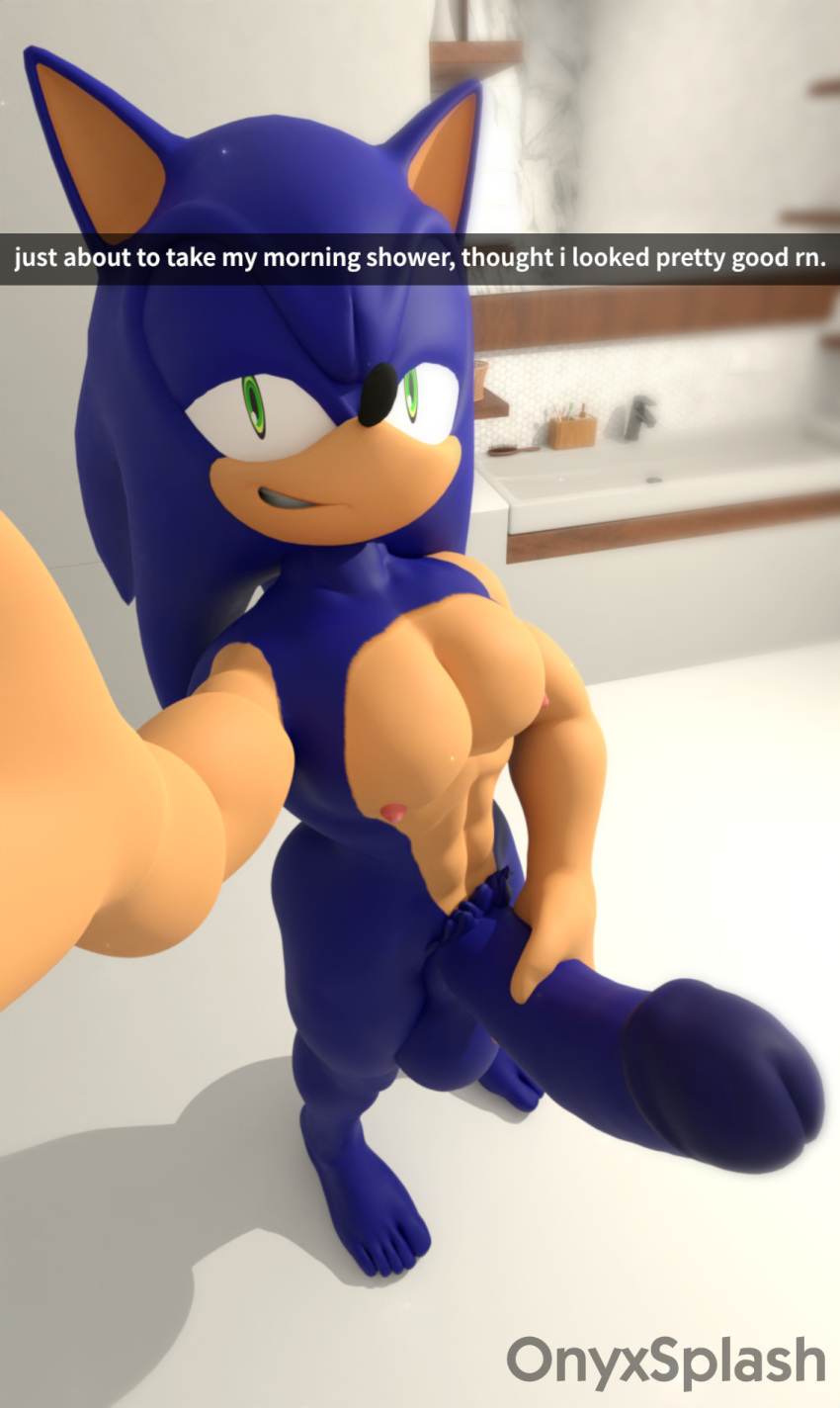 Rule 34 3d 3d Artwork Balls Bathroom Hedgehog Hedgehog Humanoid Huge Balls Huge Cock Male