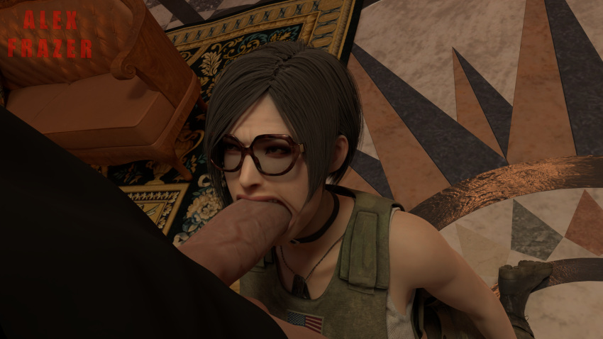 Rule 34 3d Ada Wong Ada Wong Adriana Alexfrazer Blowjob Glasses Resident Evil 7043952