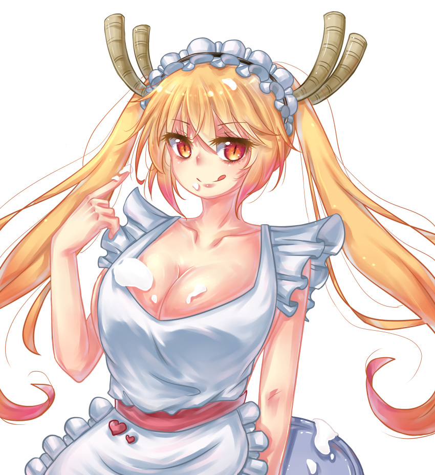 Rule 34 1girls Apron Artist Request Big Breasts Cleavage Maid 8441