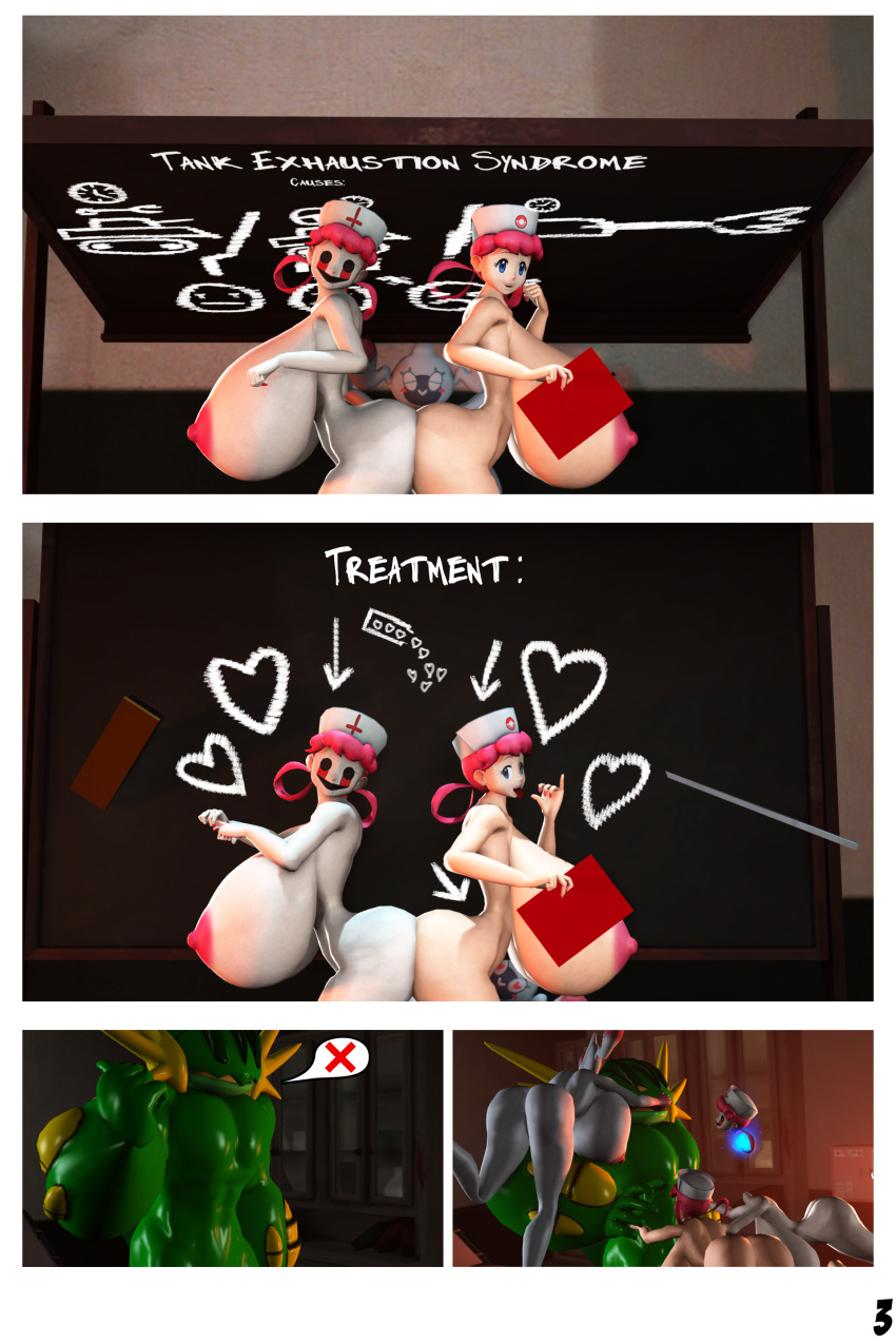 Rule 34 3d Black Eyes Comic Comic Page Creepy Empty Eyes Hyper Hyper Breasts Mega Evolution