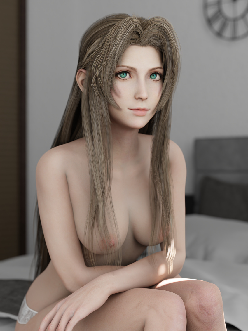 Rule 34 1girls 3d Aerith Gainsborough Areolae Bed Breasts Female 0650