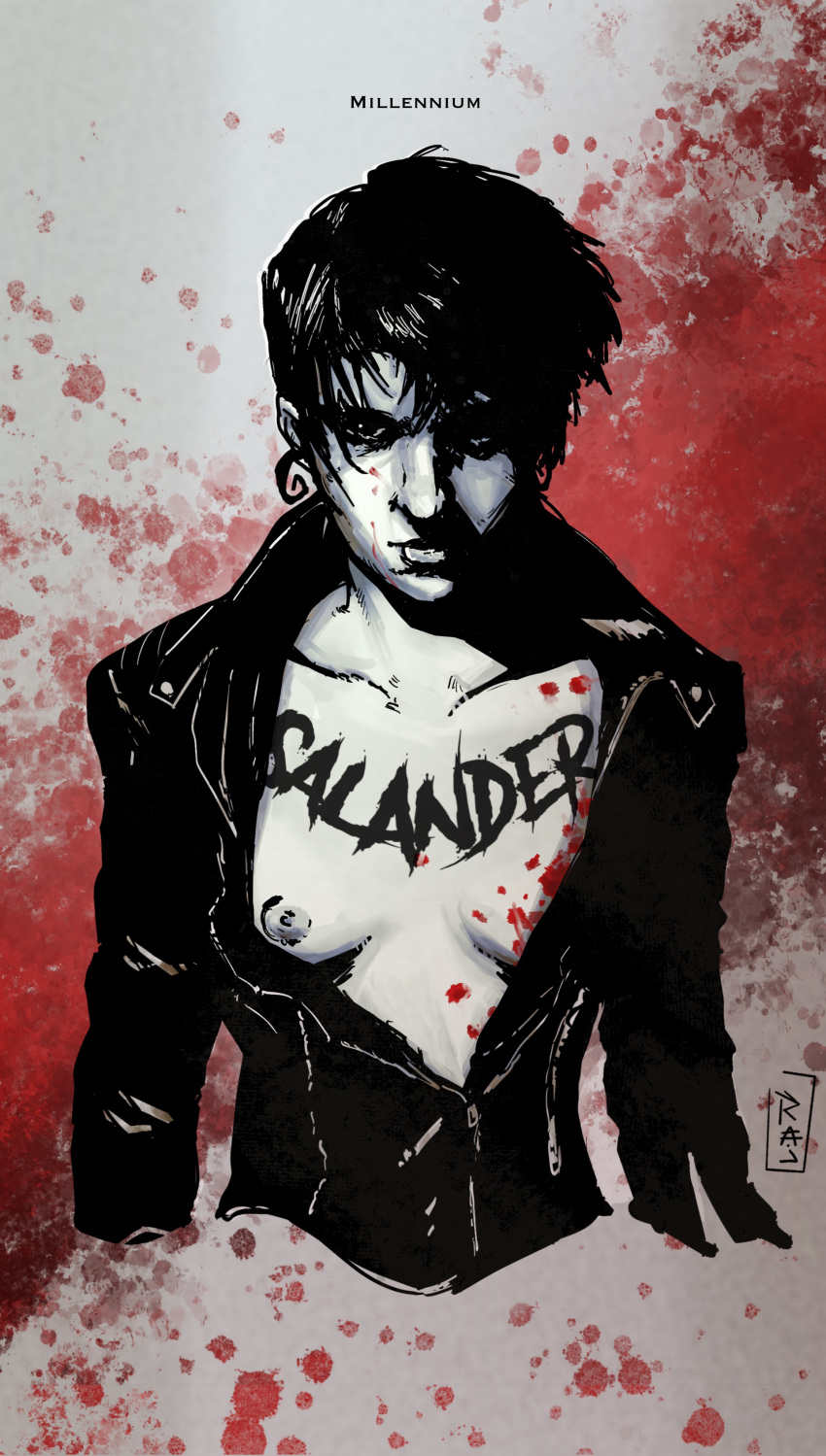 Rule 34 Artistic Nude Front View Lisbeth Salander Millennium Open