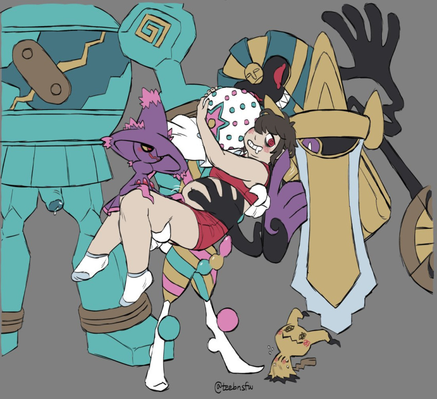 Rule 34 Aegislash Ambiguous Gender Anthro Blacephalon Blush