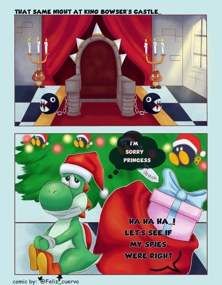 Rule 34 Bob Omb Bowsettetruequeencomic Chain Chomp Christmas Comic 5884