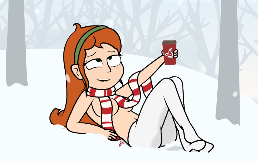 Rule 34 1girls Breasts Covered Christmas Cocoa Convenient Censoring