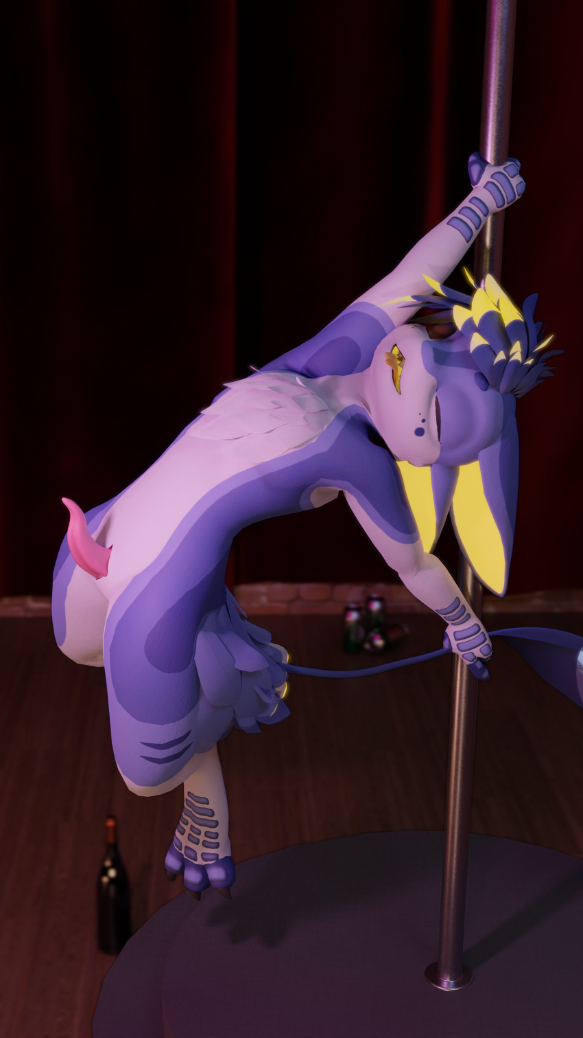 Rule 34 Absurd Res Anthro Avali Blender Software Genitals Hi Res Male Penis Pole Solo