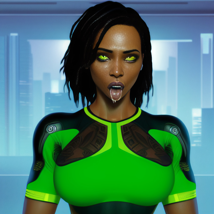 Rule 34 1girls Ai Generated Ai Upscaled Black Hair Breasts Cityscape 7361