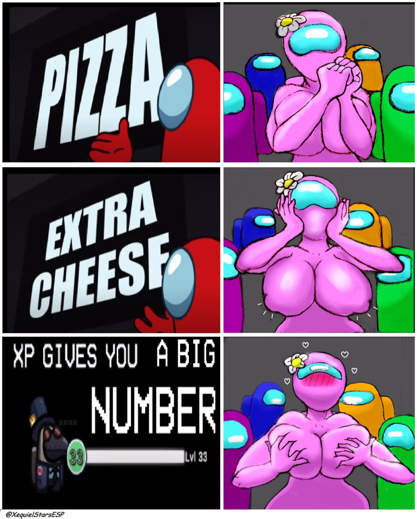 Rule 34 Among Us Big Breasts Blue Among Us Breasts Erect Nipples