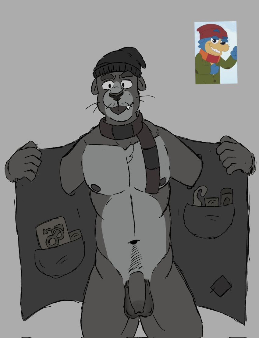Rule 34 Anthro Balls Cartoon Network Clothing Condom Flaccid Genitals Hat Headgear Headwear Hi