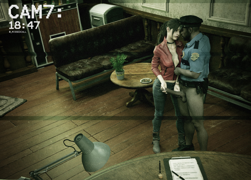 Rule 34 1boy 1girls 3d Claire Redfield Dark Skinned Male Interracial 1667