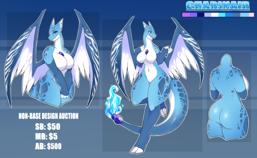 Rule 34 Anthro Blue Body Charizard Dragonair Large Breasts Mega Charizard Mega Charizard X