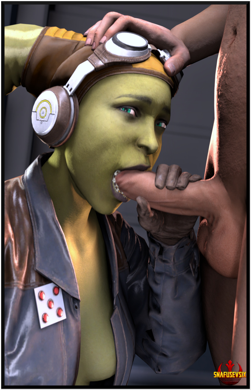 Rule 34 1boy 1girls Big Penis Blowjob Fellatio Female Goggles Green 1173