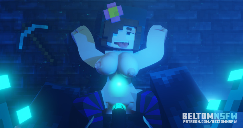 Rule 34 1boy 1girls 3d Beltomnsfw Blue Eyes Brown Hair Flower In Hair 7298