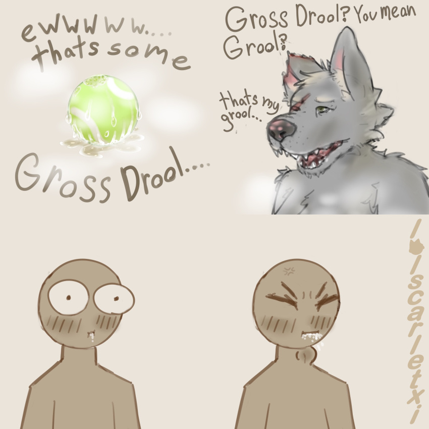 Rule 34 4 Panel Comic Ambiguous Gender Anthro Armpit Hair Ball Blush