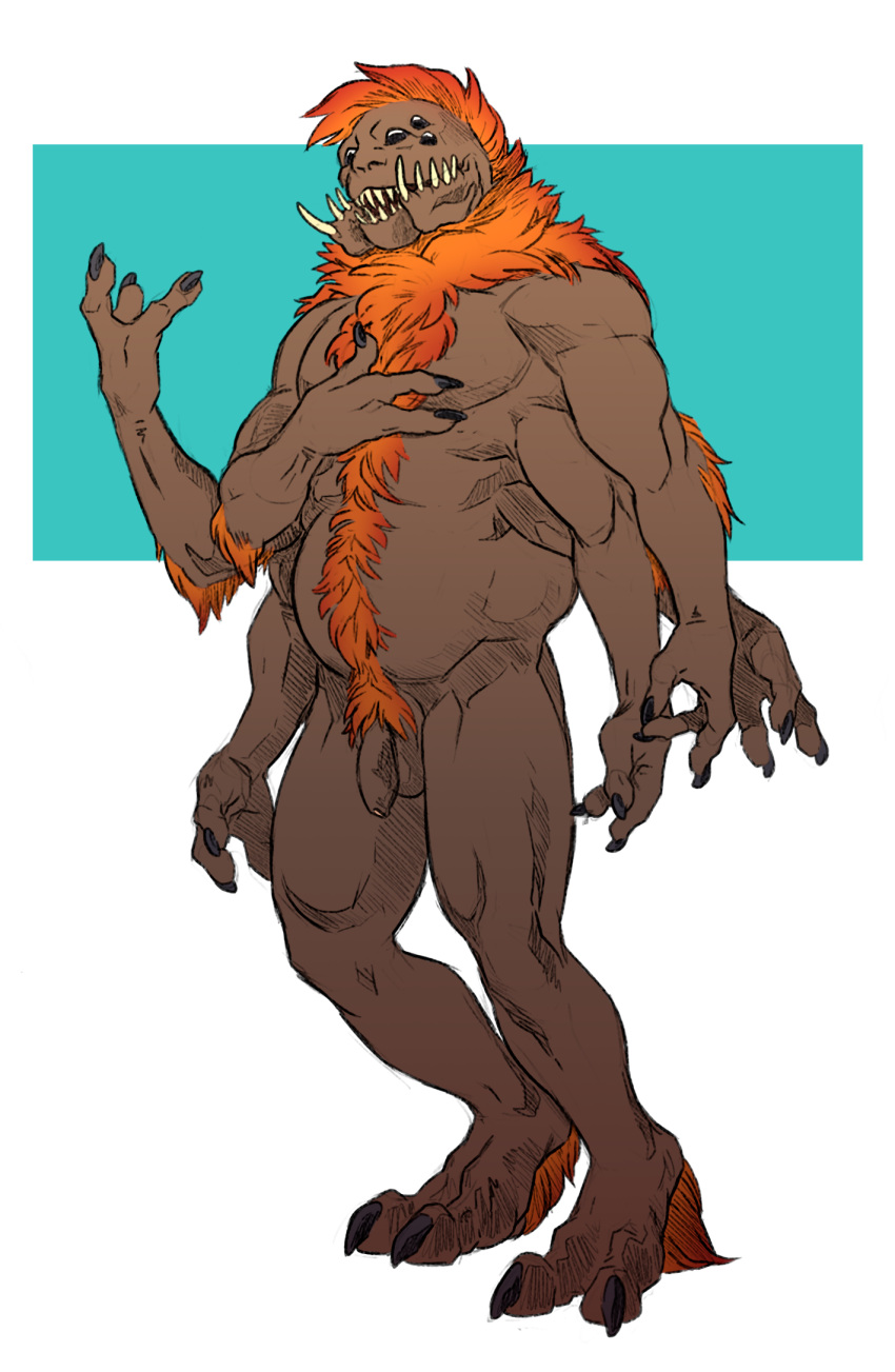 Rule 34 Anthro Arachnid Arthropod Balls Belly Body Hair Genitals Hair
