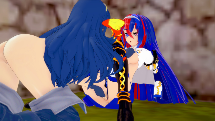 Rule 34 2girls 3d O Alear Female Fire Emblem Alear Fire Emblem Blue Hair Bottomless