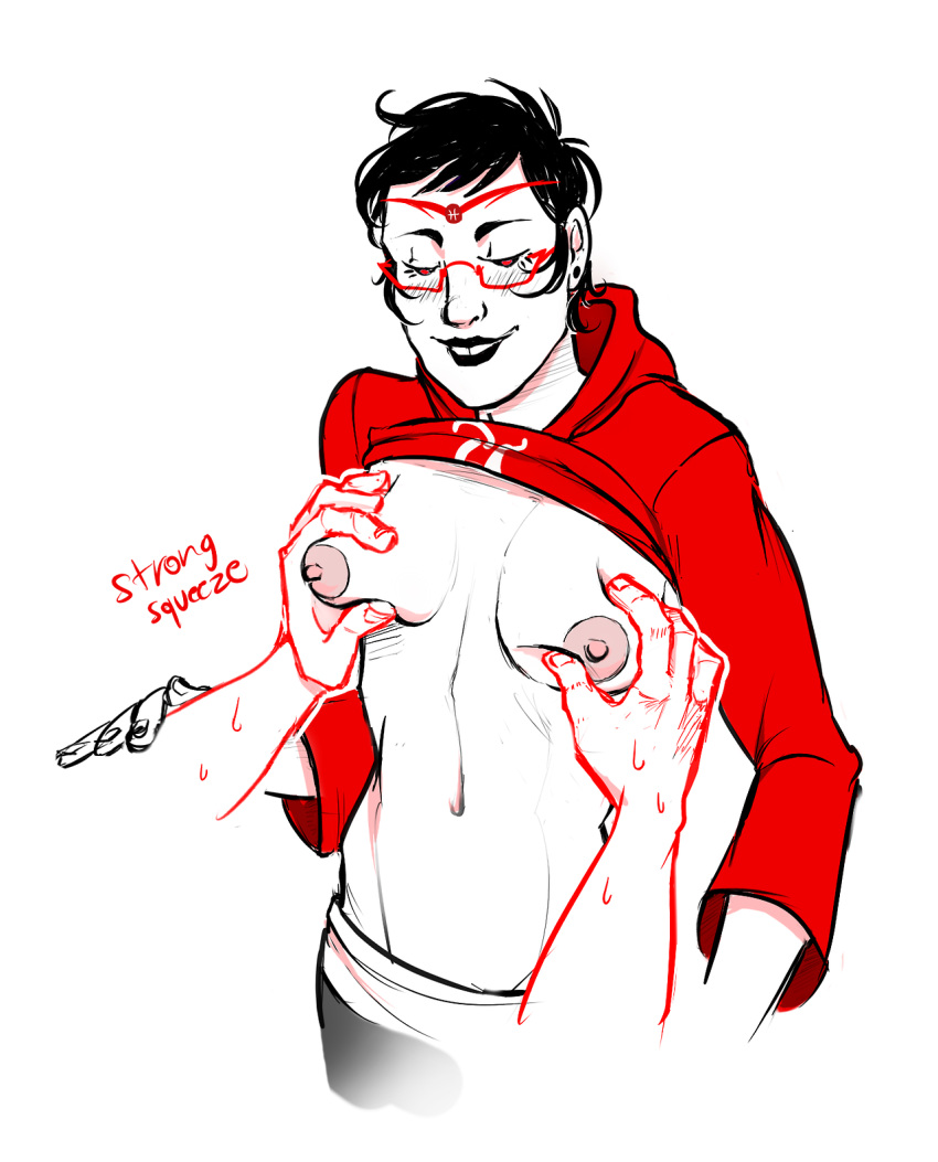 Rule 34 Arquiusprite Black Hair Black Lipstick Black Sclera Blush 8090