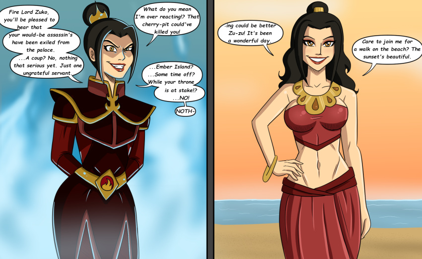Rule 34 1girls Angry Avatar The Last Airbender Azula Bangle Beach
