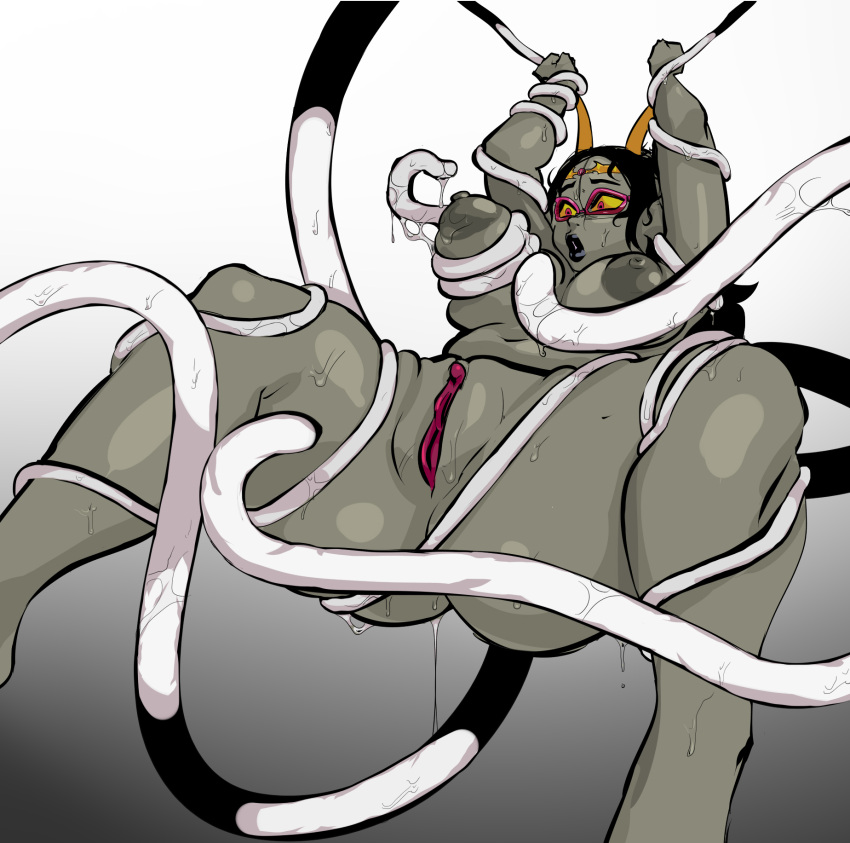 Rule 34 Feferi Peixes Goggles Homestuck Lipstick Lysanthum Tentacle Tentacle On Female Tiara